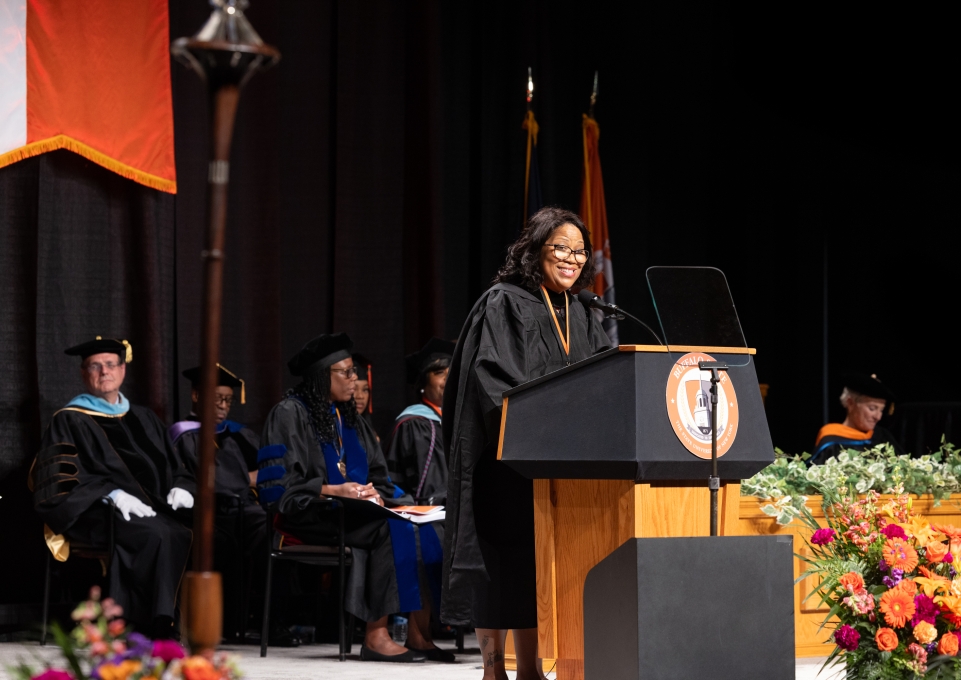 Karen Saxon reminds School of Education graduates to ‘keep the main ...