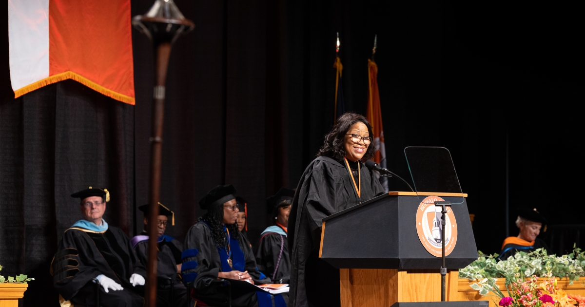 Karen Saxon reminds School of Education graduates to ‘keep the main ...